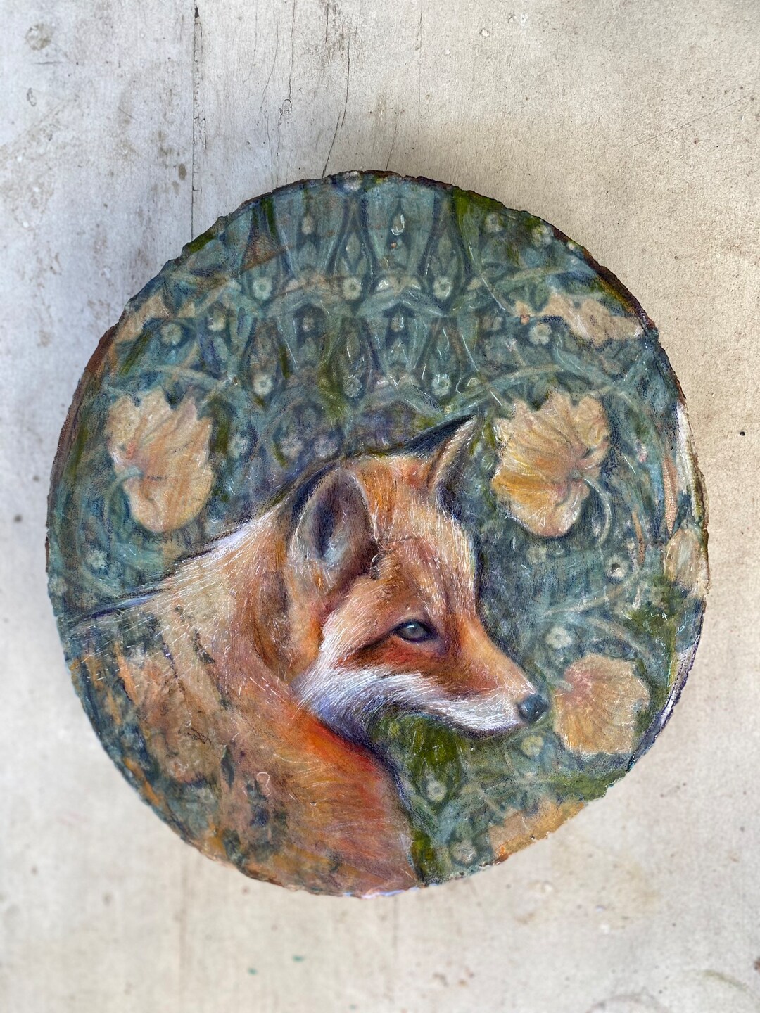 Fox Fox Painting Original Art Wildlife Art Woodland - Etsy