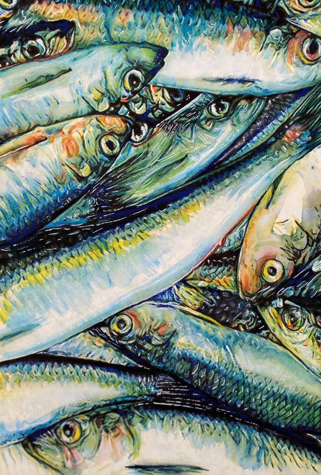 Original Painting, Fish Painting, Aquatic Art, Fish Art, Sea Creature ...