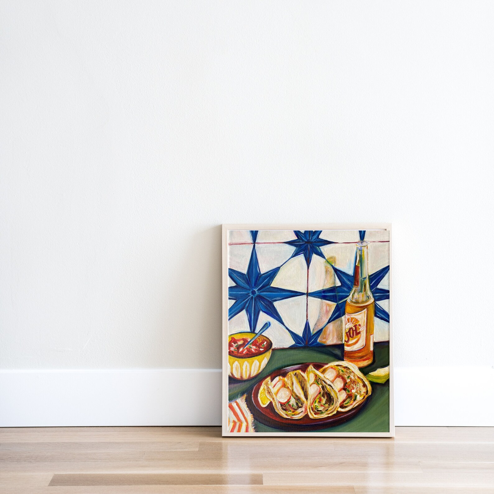 Taco Painting Still Life Art Tacos and Beer Kitchen Art - Etsy