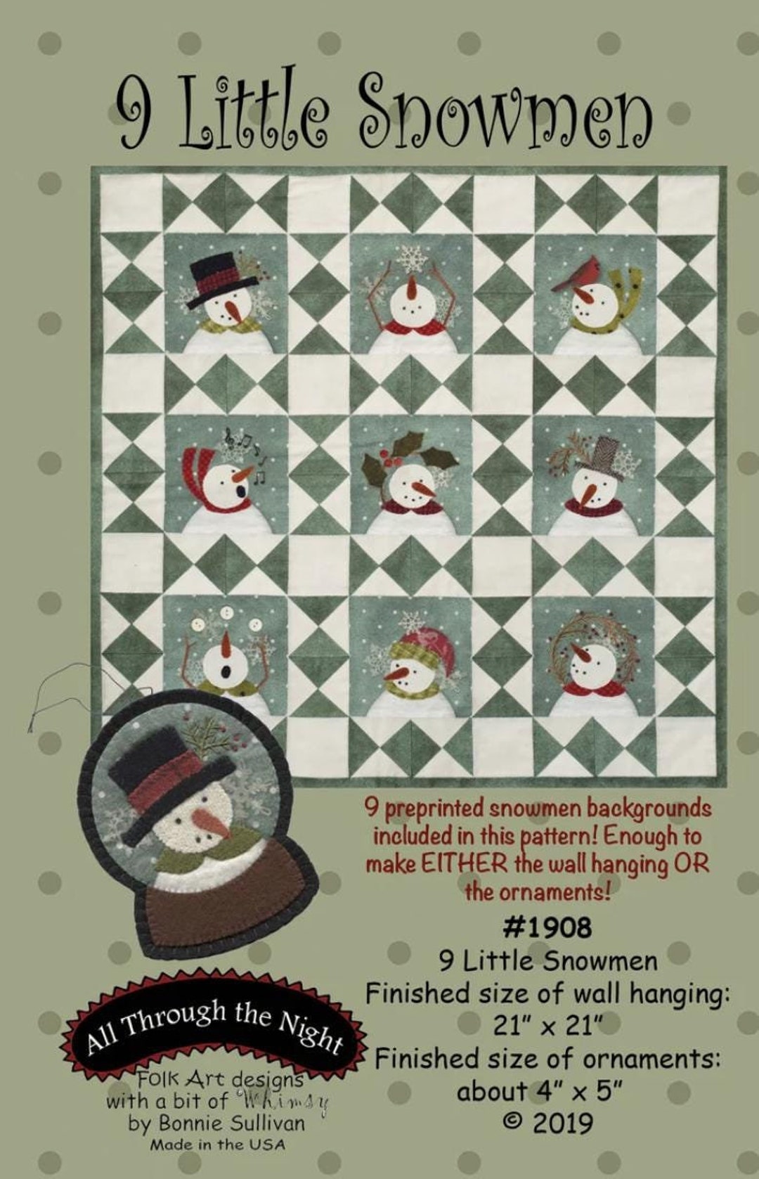 Nine Little Snowmen Kit - Etsy