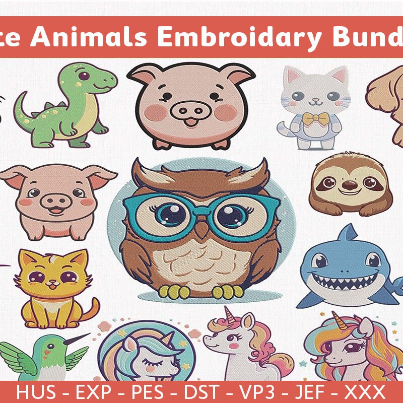 Animal Embroidery - Etsy