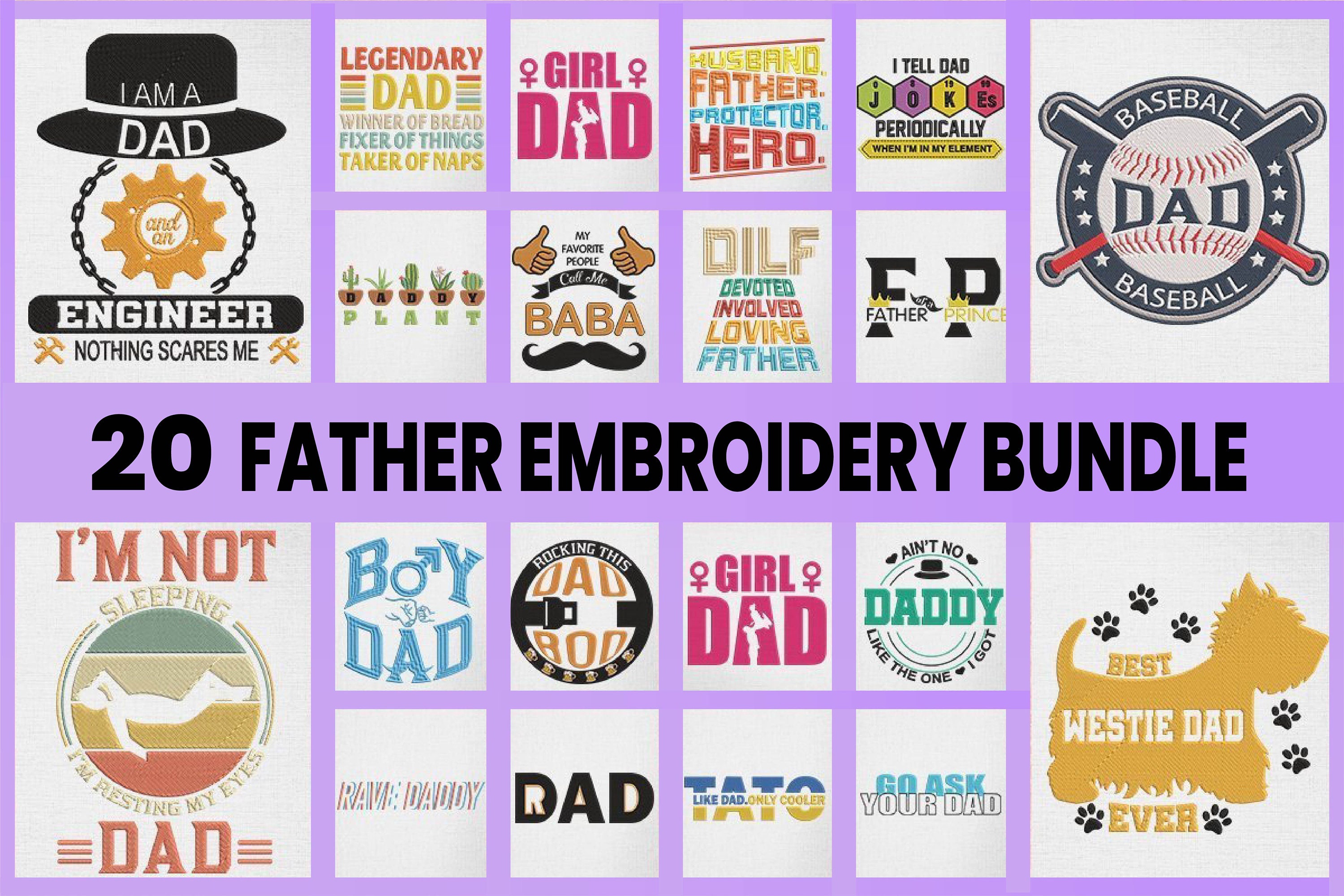 Embroidery Design 20 Father Embroidery Design Embroidery - Etsy