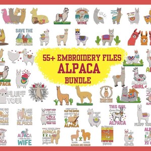50+ Alpaca Embroidery Bundle, Instant Download - Etsy