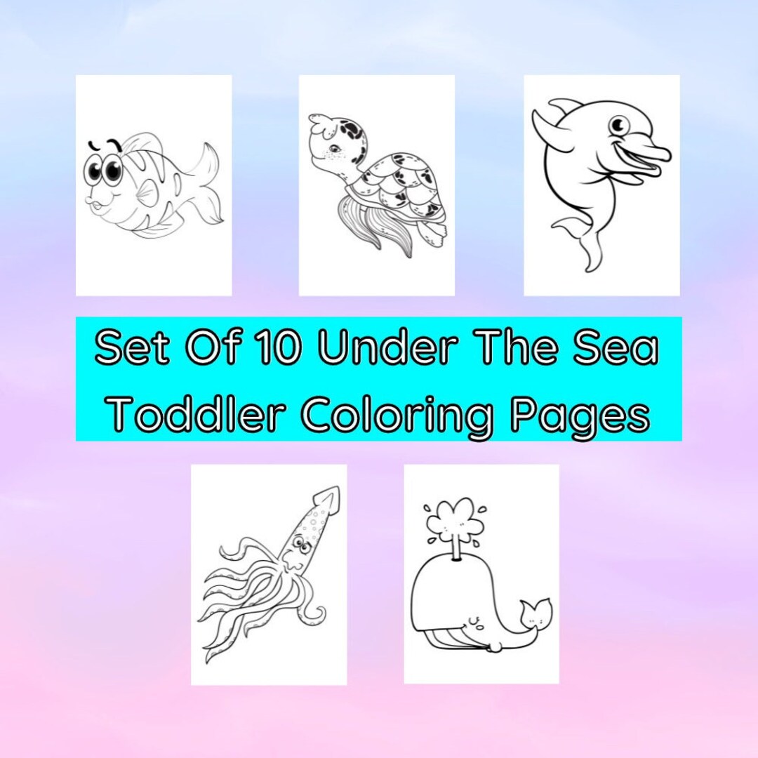 10 Coloring Pages for Kids, Kids Coloring Book, Digital Download ...