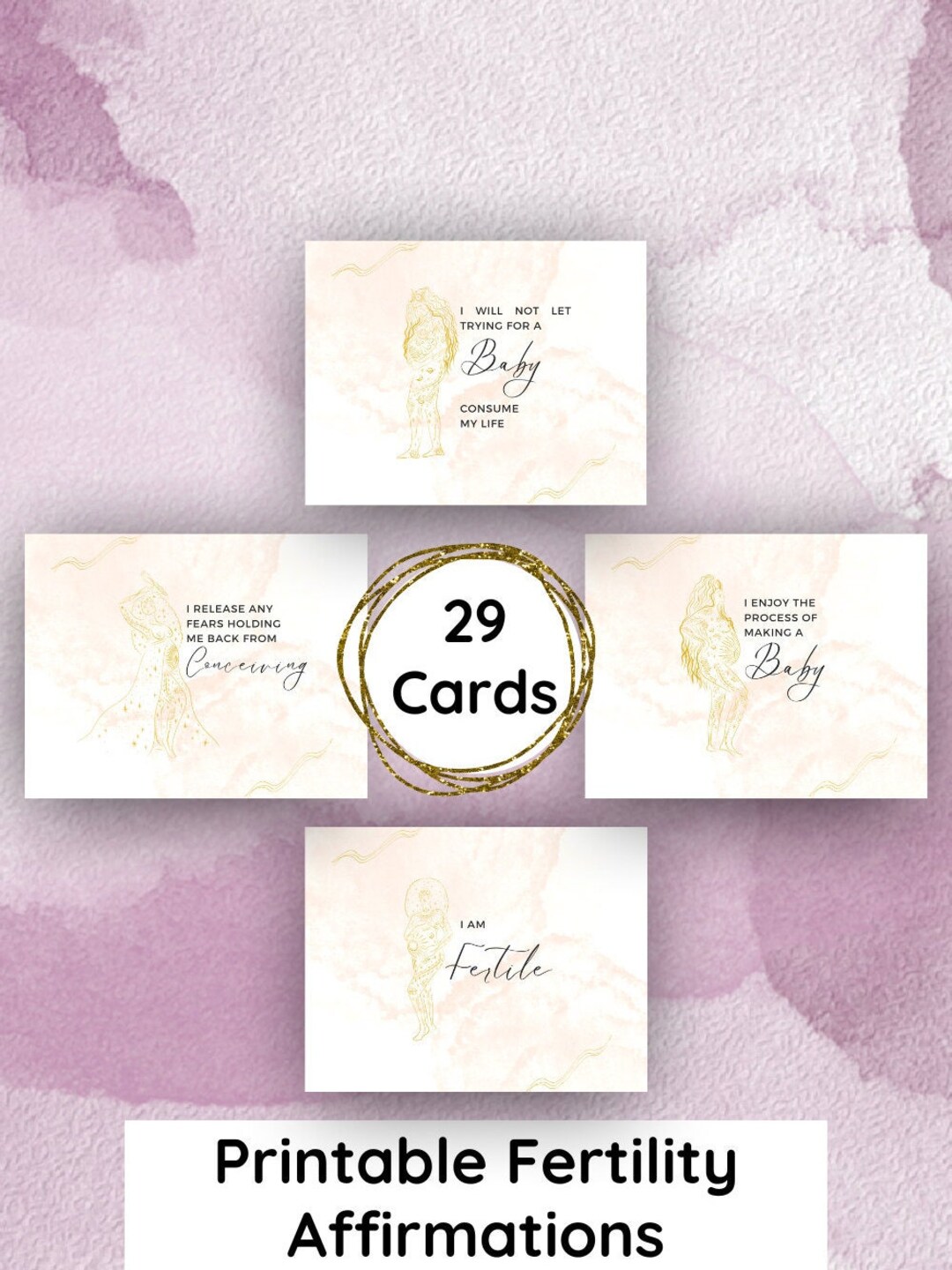 Positive Affirmation Cards for Fertility, Affirmations for Fertility ...