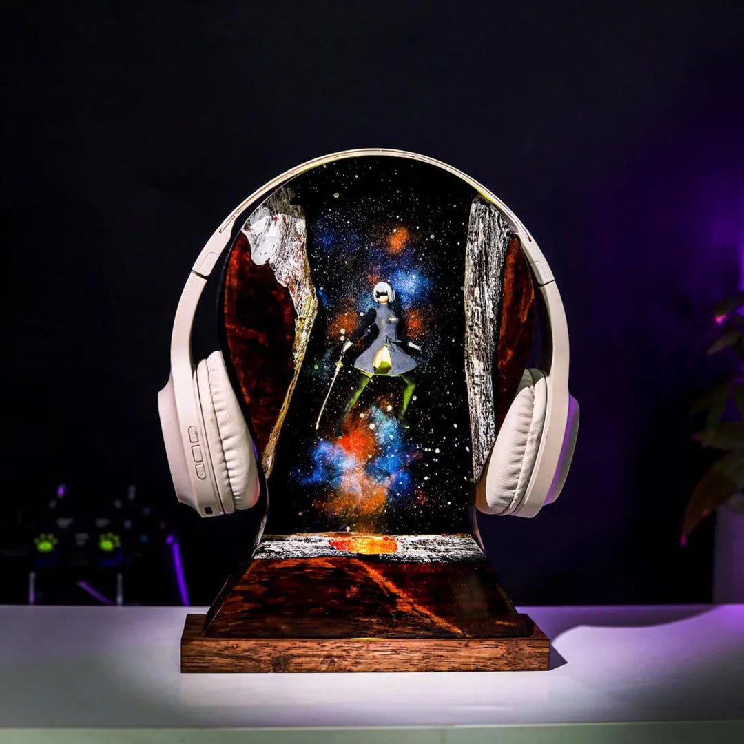 Nier: Automata 2B Headphone Night Lamp Epoxy Lamp Custom Game Night ...