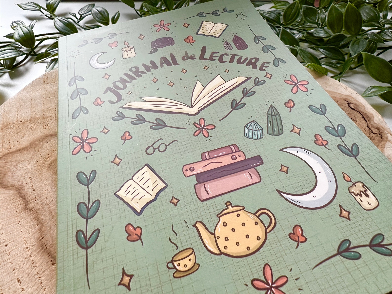 FRENCH VERSION! Reading Journal Green | Book Journal | 100 Books | Book ...