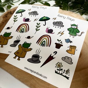 Rainy Days Sticker Sheet - Etsy