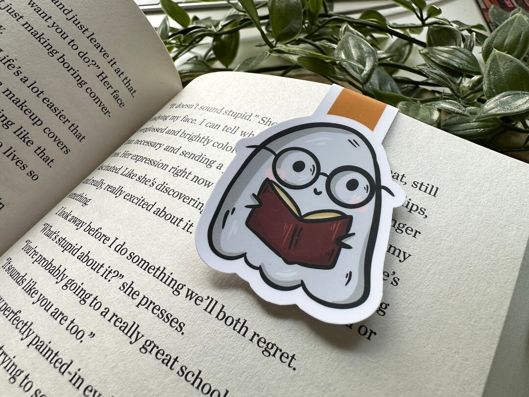 Reading Ghost Magnetic Bookmark | Halloween Book Lover Gift - Etsy