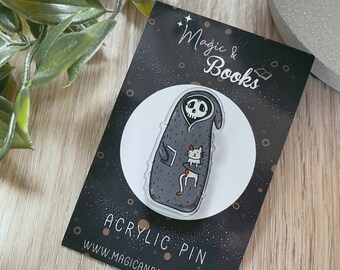 Grim Reaper Cat Pin - Etsy