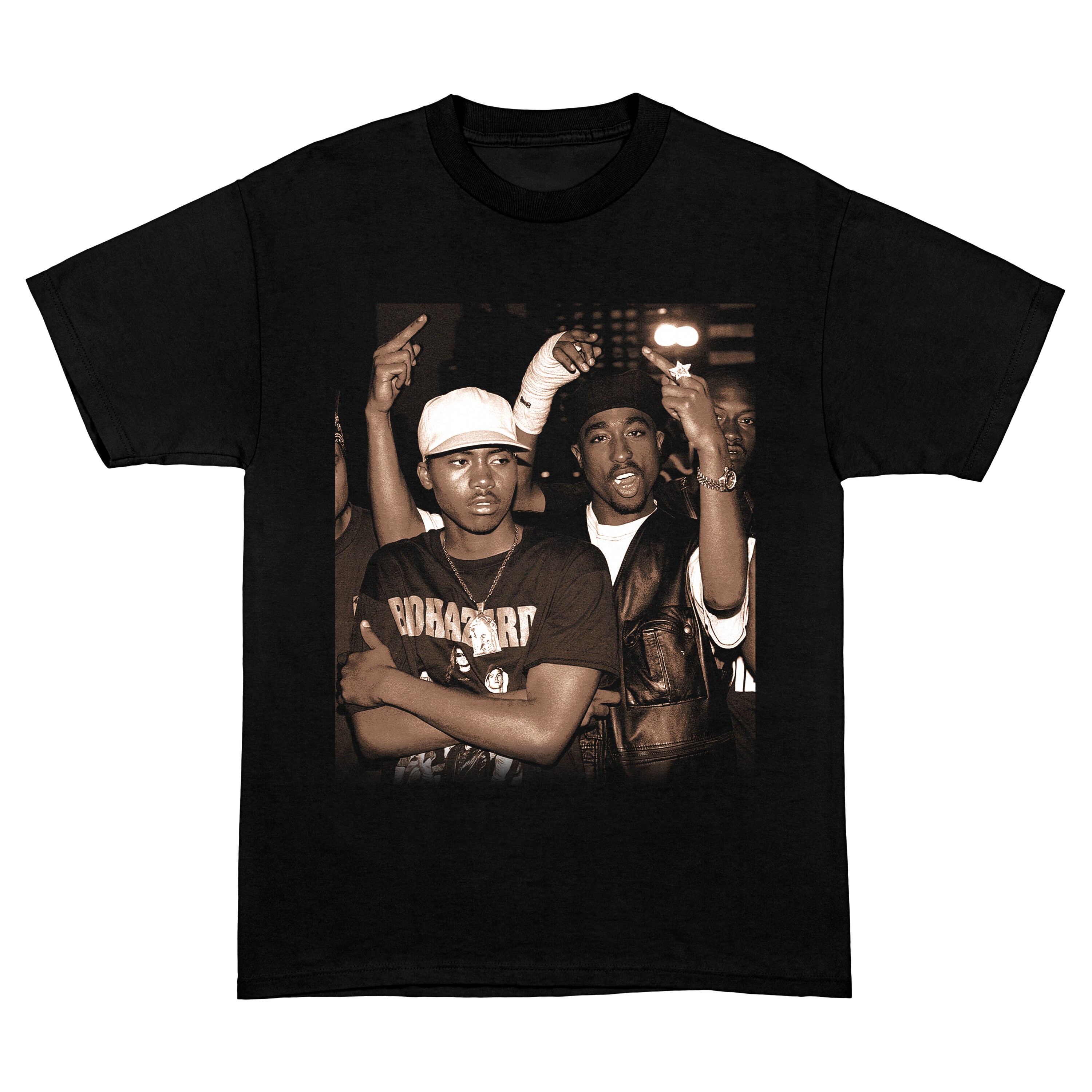 Tupac Printed Graphic Tee, Nas 90s Hip Hop Vintage Style Shirt, Printed ...