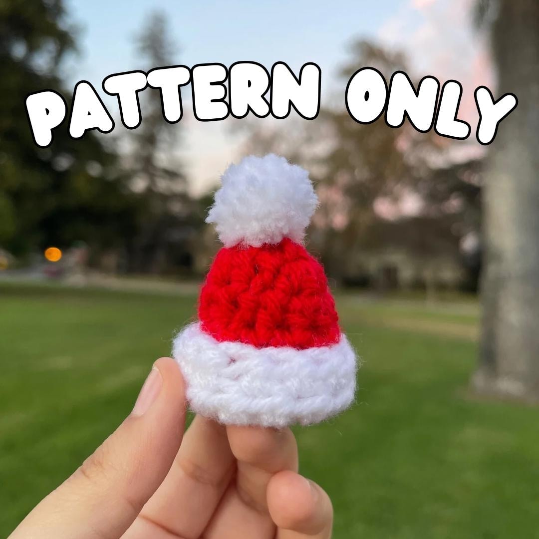 Crochet Mini Santa Hat Pattern | DIY Christmas Hat Pattern | Small ...