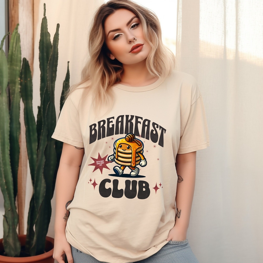 Breakfast Club Comfort Colors Tee: Retro Graphic Oversized T-shirt - Etsy