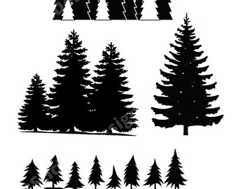 Pine Trees Svg Bundle Nature Svg Trees Cut File Pine Tree - Etsy Canada