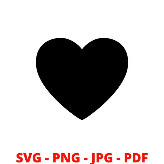 Black Heart SVG Heart SVG Svg File for Cricut - Etsy Denmark