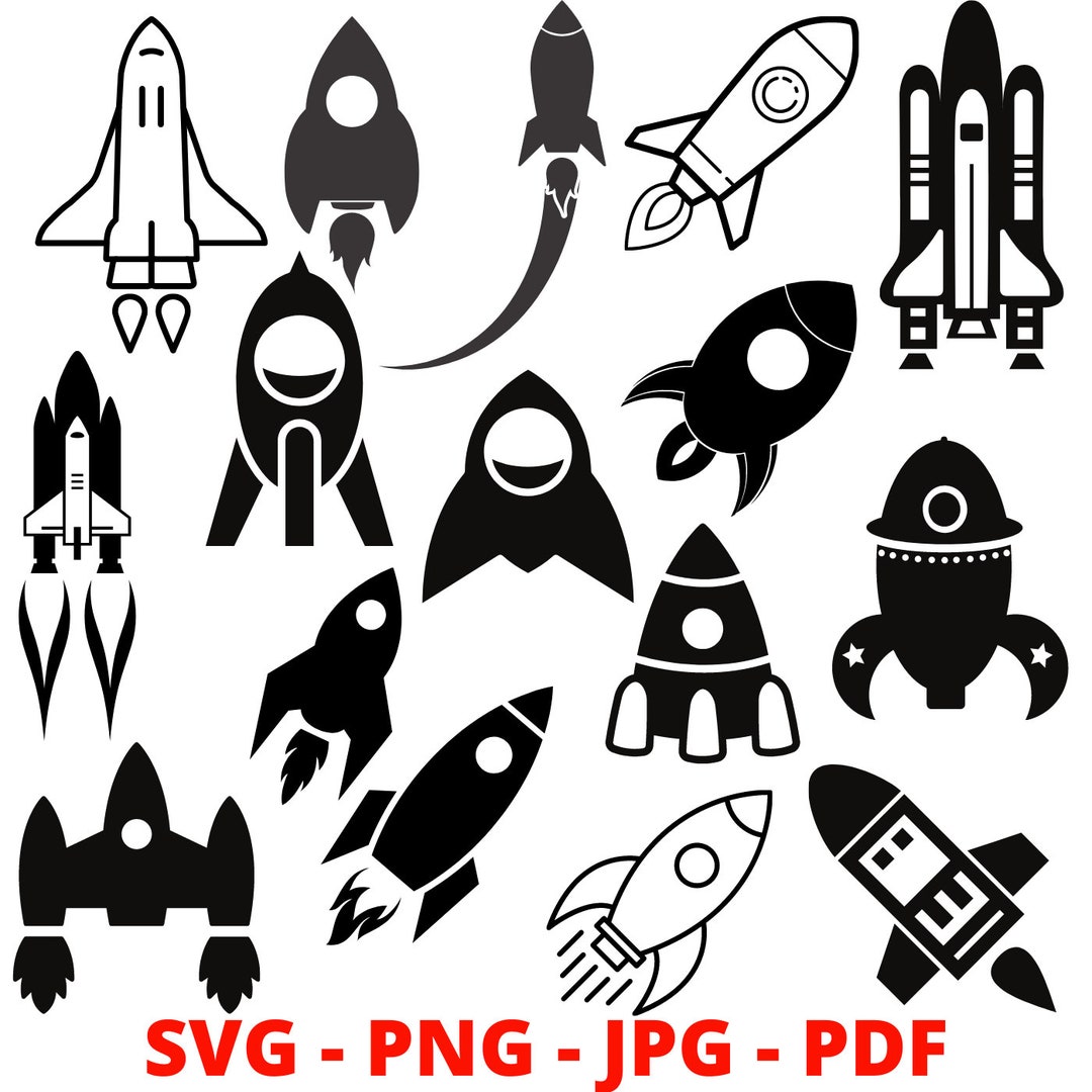 Rocket Cricut Svg Files Space Shuttle SVG Spacecraft SVG Decal Clipart ...