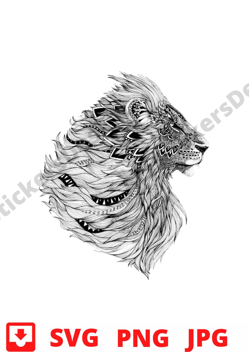 Lion Face Svg Lion Clipart Lion Boho Svg Lion Face Svg - Etsy