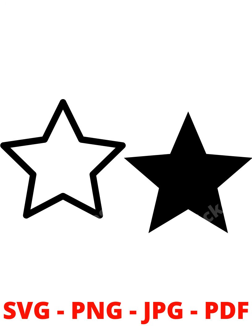 Star SVG Files Star Outline SVG Files Star Cut Files - Etsy