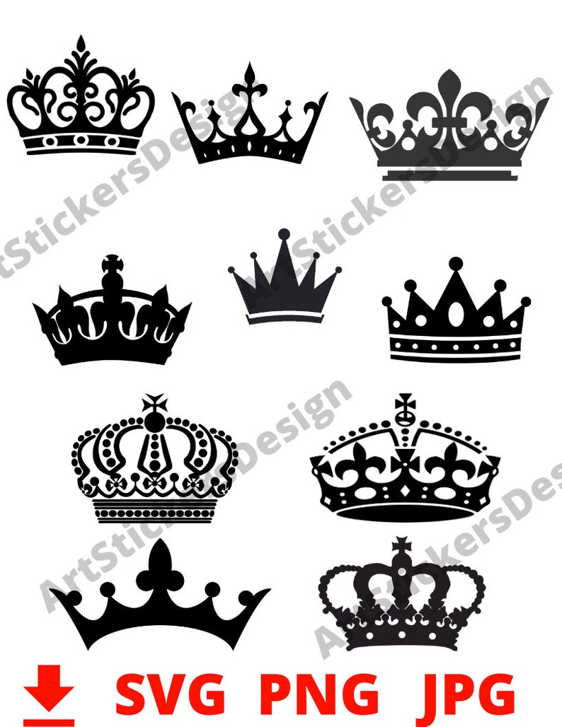 Crown Svg Cutting File Crown Clipart Crown Silhouette Princess Crown ...
