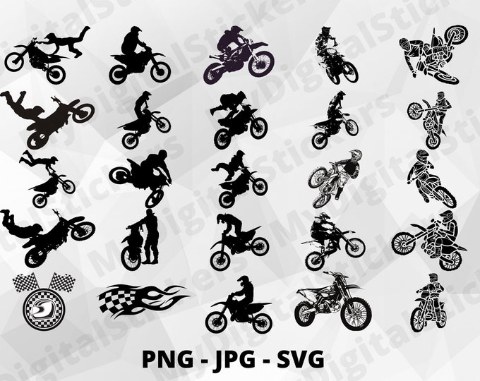 Motocross Svg Dirt Bike Svg Motorcycle Svg Vinyl Motorbike - Etsy