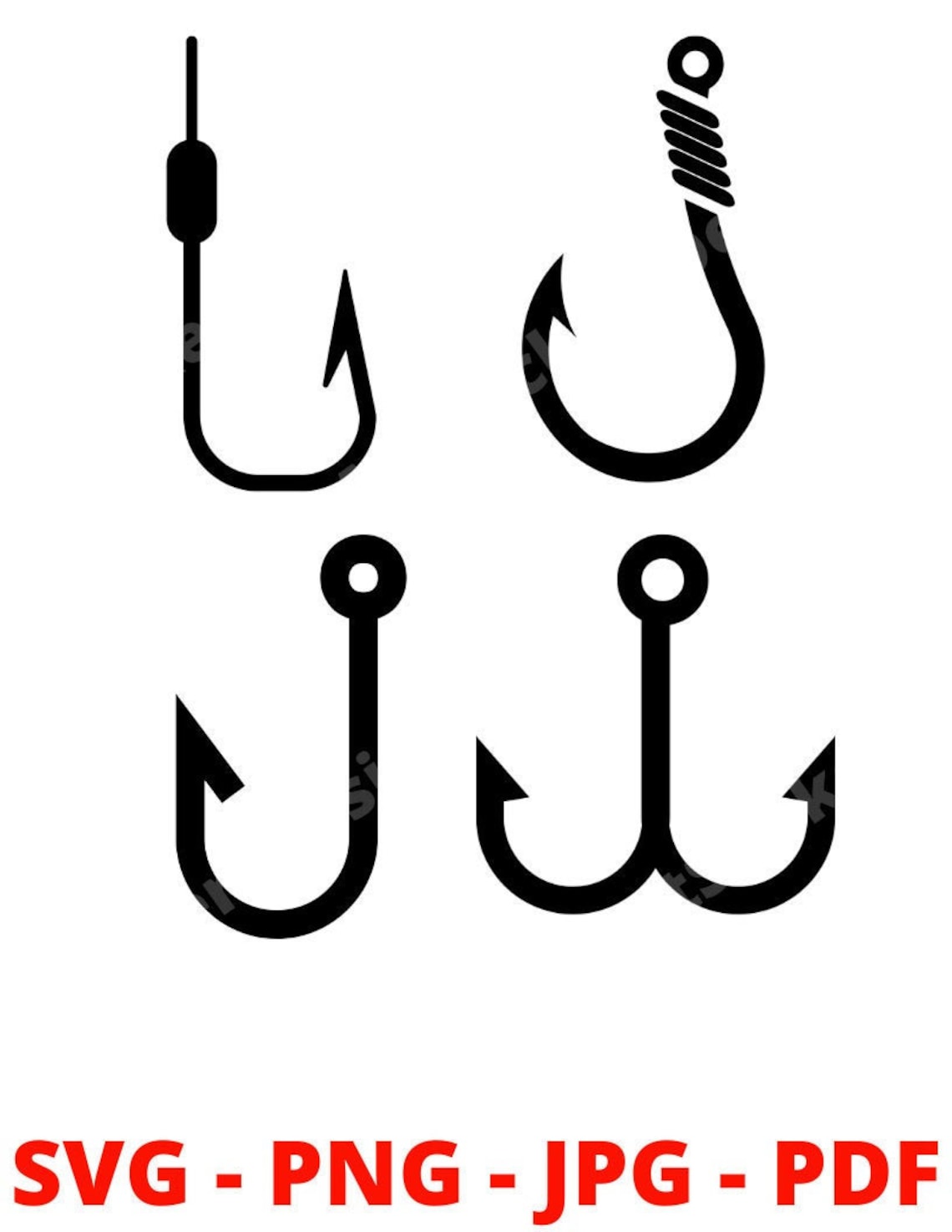 Fish Hook SVG Fishing Hook SVG Fishing SVG Digital | Etsy