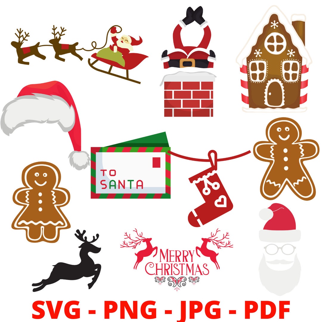 Gingerbread Svg Ginger House Svg Merry Christmas SVG Santa's Sleigh SVG ...