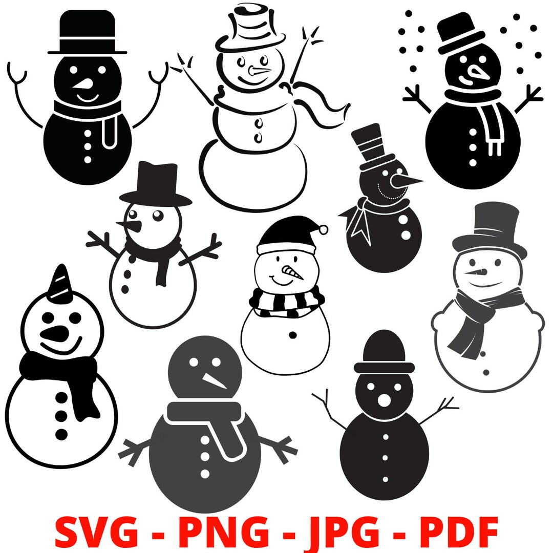 Christmas SVG Nativity SVG snowman SVG Snowman Clip Art - Etsy