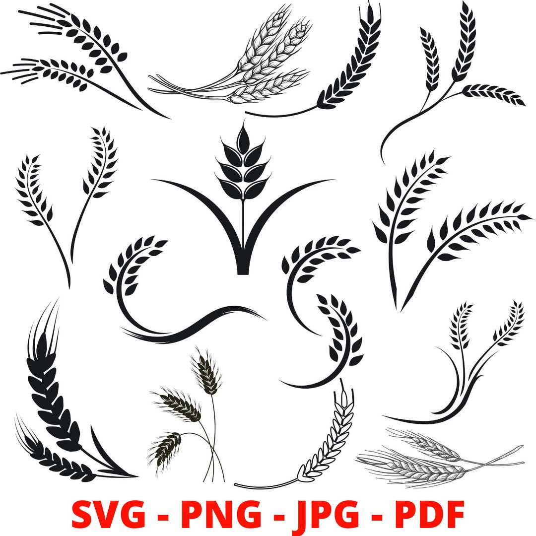 Wheat SVG | Wheat Cricut Files | Grain Svg | Wheat Clipart | Cut Files ...