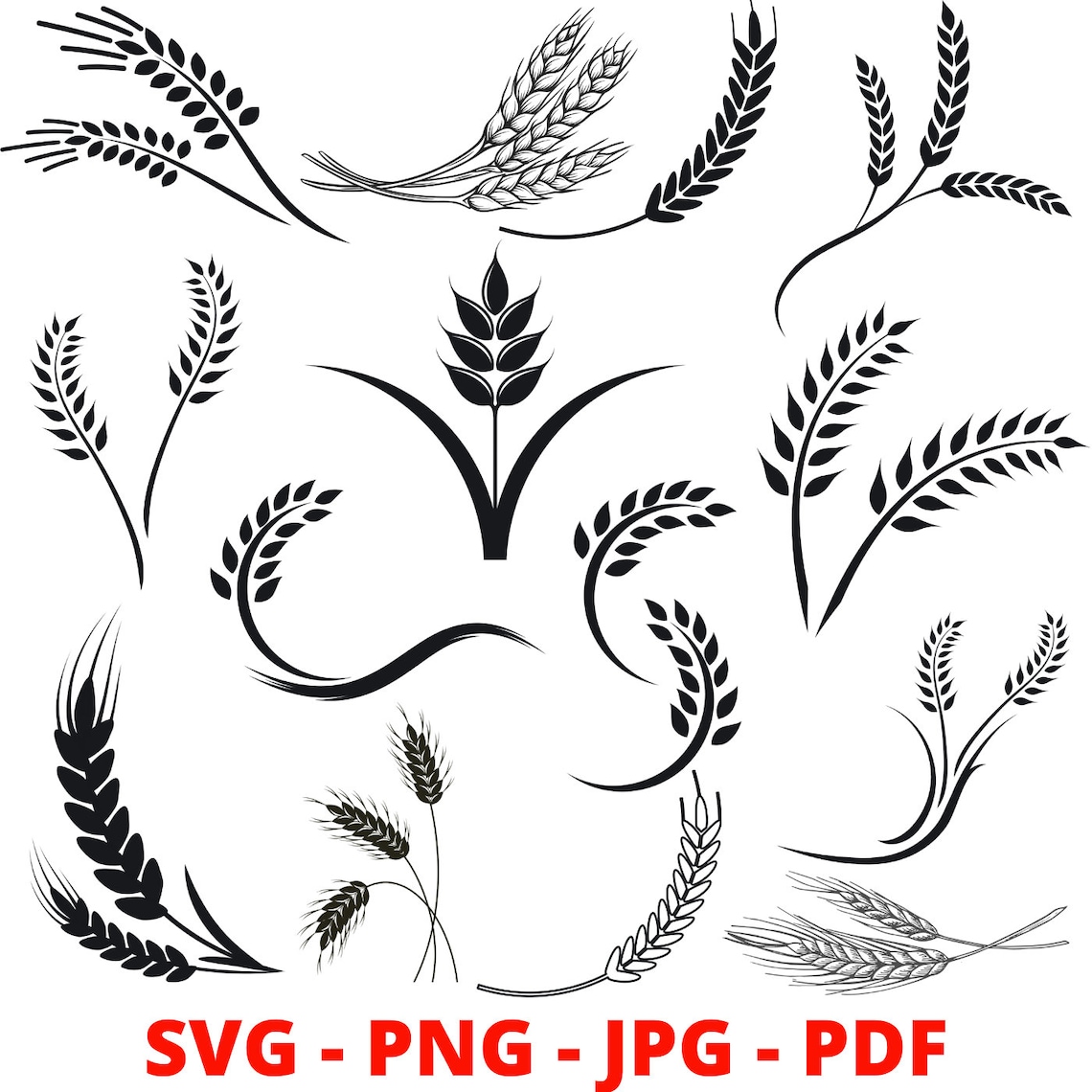 Wheat SVG | Wheat Cricut Files | Grain Svg | Wheat Clipart | Cut Files ...