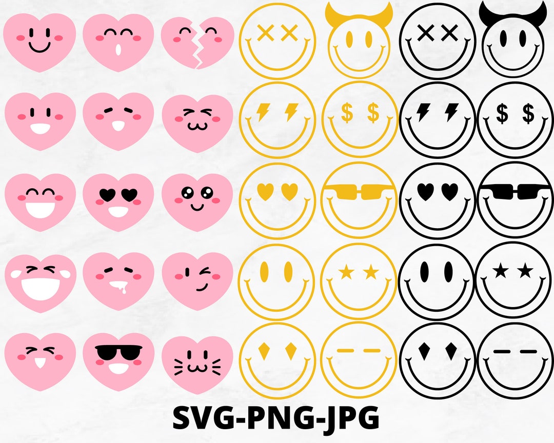 Smiley Face Svg | Smiley Svg | Happy Face Svg | Yellow Smiley Svg ...