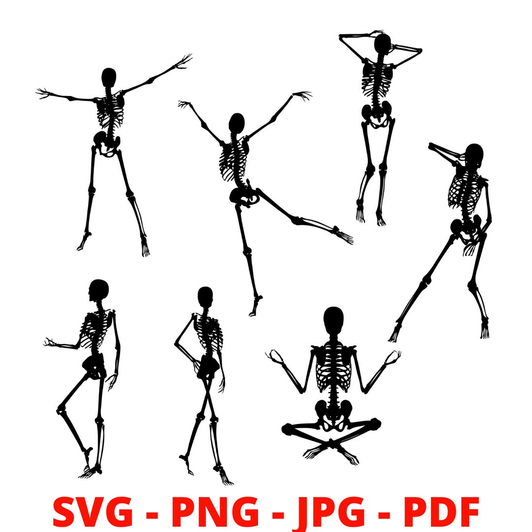 Dancing Skeleton Halloween Svg Skeleton Funny Dance Svg Etsy