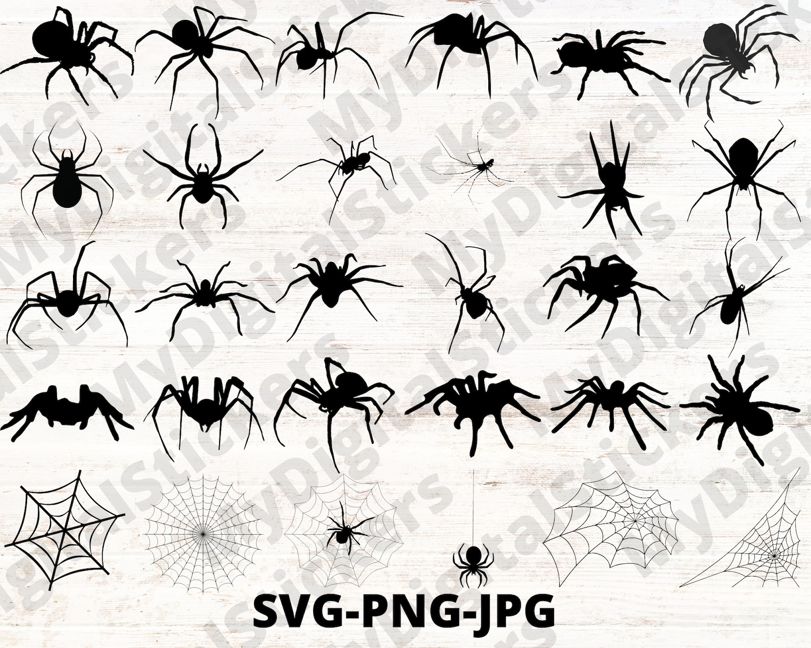 HALLOWEEN SPIDER SVG Spider Clipart Halloween Svg Files for - Etsy