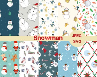 Christmas Patterns Digital Paper Set Winter Textures 4 JPEG - Etsy