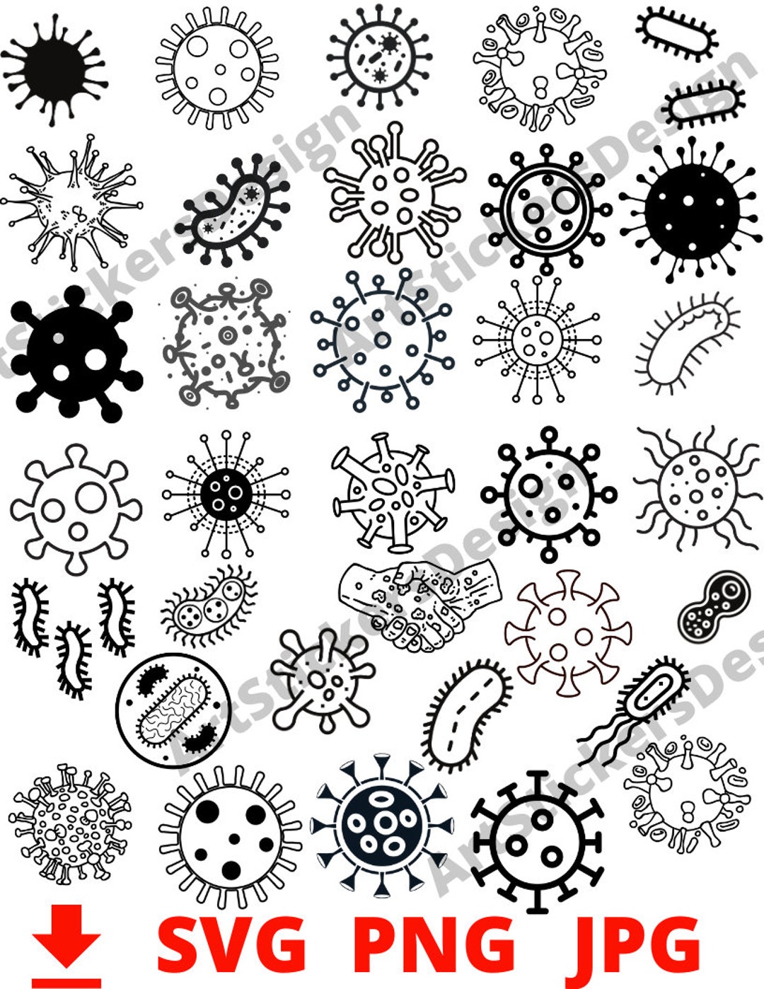 Virus SVG | Social Distancing Svg | Quarantine SVG | Virus Bundle Svg ...