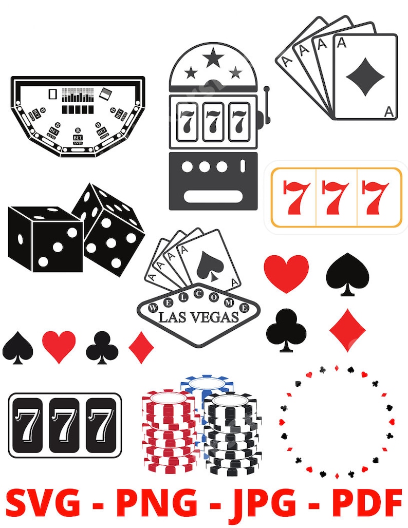 Las Vegas Svg | Vegas Svg | Playing Cards Svg | Cards Svg | Poker Svg ...