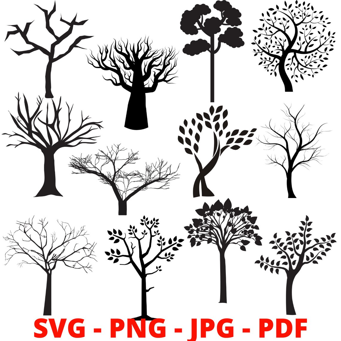 Tree Svg | Bare Tree Svg | Tree Branch Svg | Cut File for Cricut ...