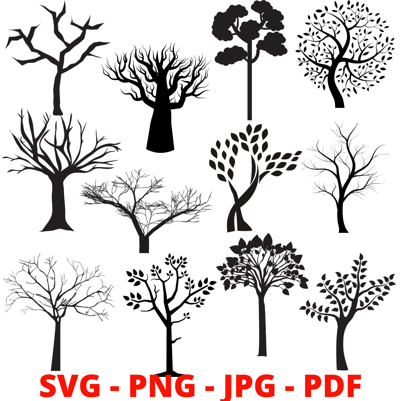 Tree Svg | Bare Tree Svg | Tree Branch Svg | Cut File for Cricut ...