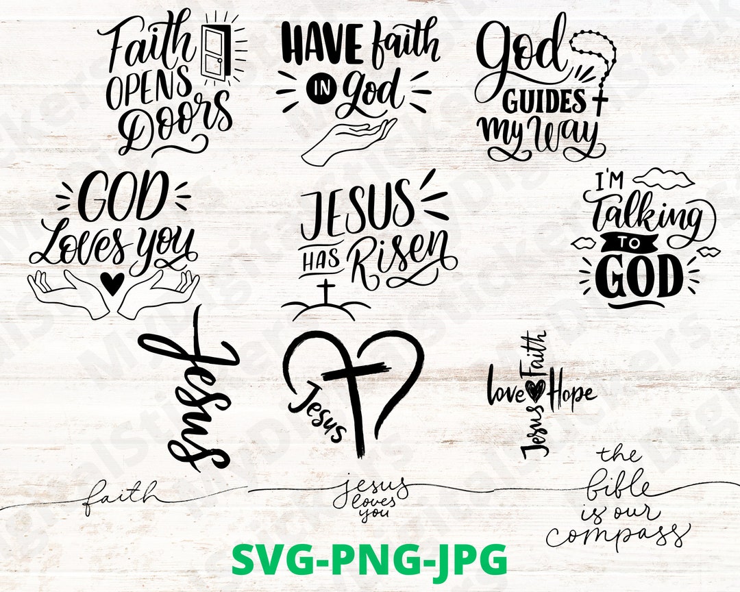 Christian Svg Bundle, Religious Svg, Scripture Svg, Bible Verse Svg ...