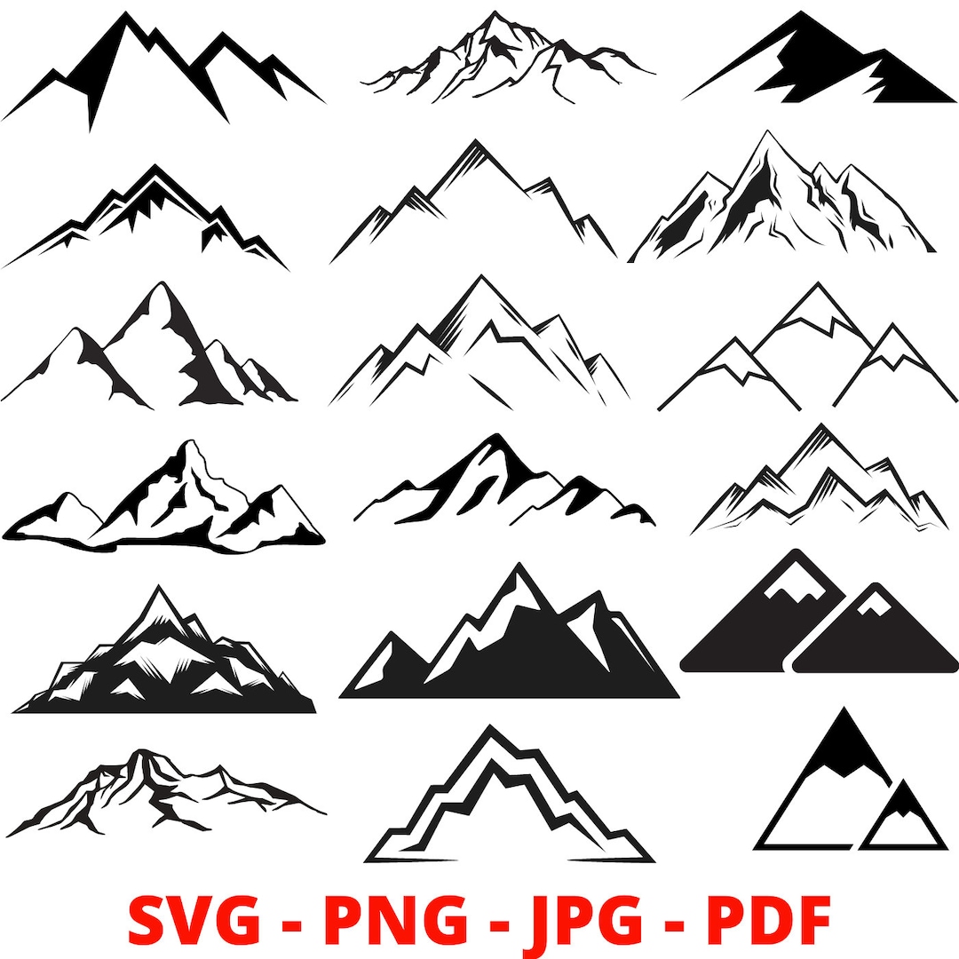 Mountain SVG | Cut Files for Cricut | Mountains SVG | for Silhouette ...