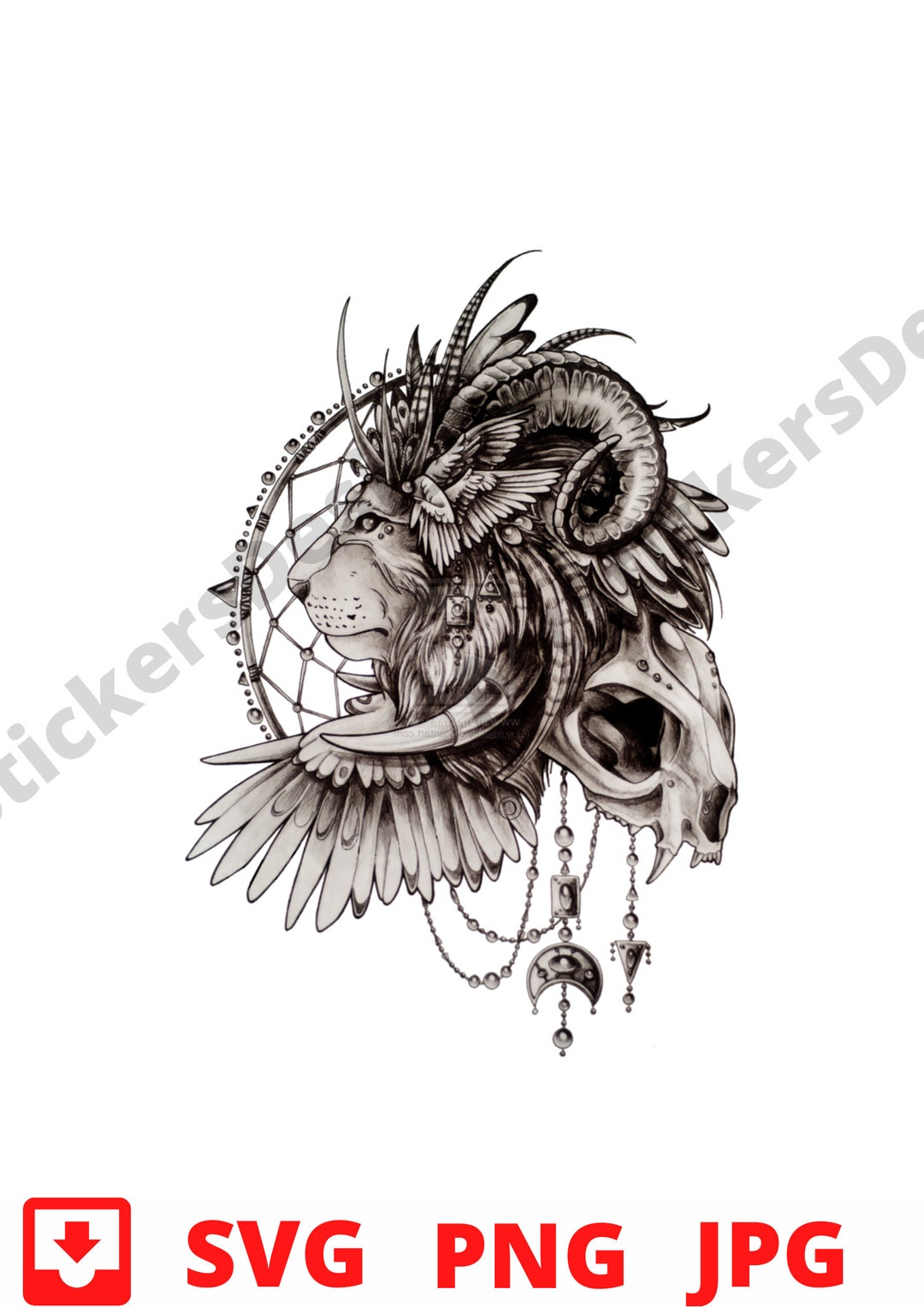 Boho Lion Svg | Lion Clipart | Lion Face Svg | Svg Mandala Lion | Lion ...