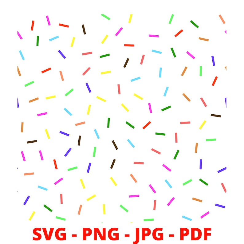 Sprinkle Pattern SVG Cookie Sprinkles Svg Confetti Svg Bakery Svg Cake ...