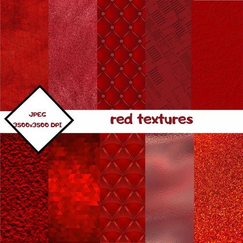 RED Watercolor Digital Paper Pack Instant Digital DOWNLOAD - Etsy