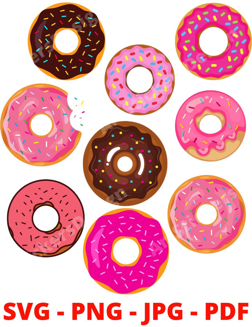 Donut Svg Donut Cut File Circut Silhouette Cut Files - Etsy