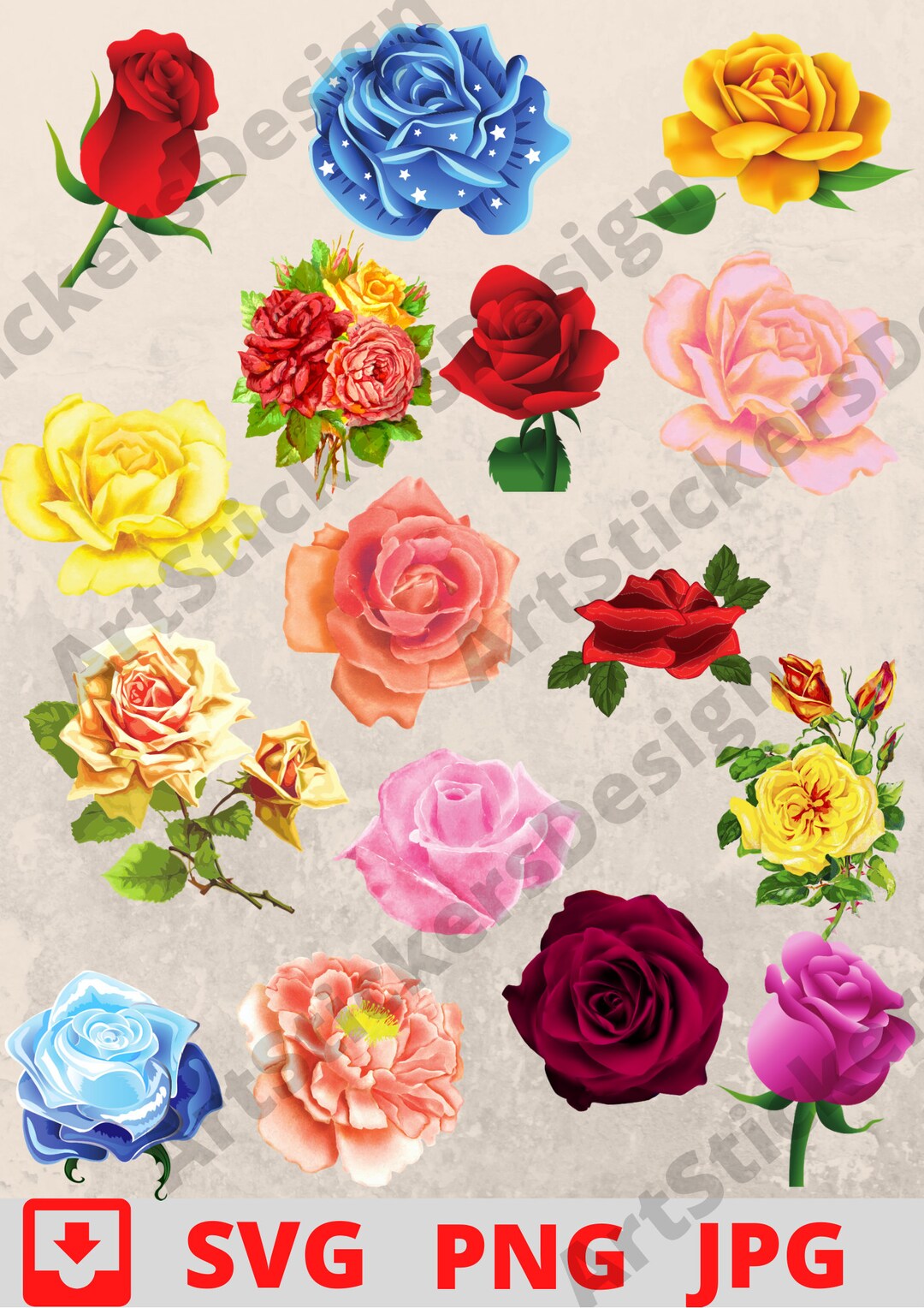 Roses SVG | Floral Svg | Flower SVG Cut File | Flower Svg | Roses ...