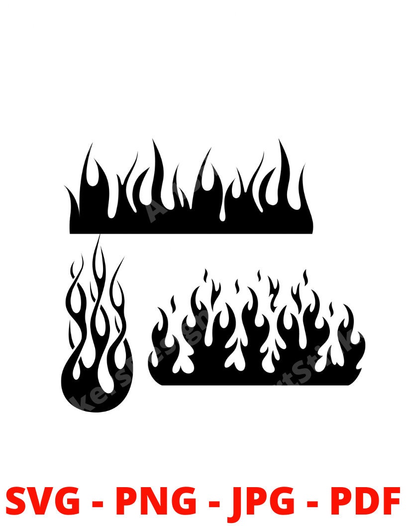 Fire Flames SVG | Flames Svg | Cricut Svg | Instant Download | SVG PNG ...