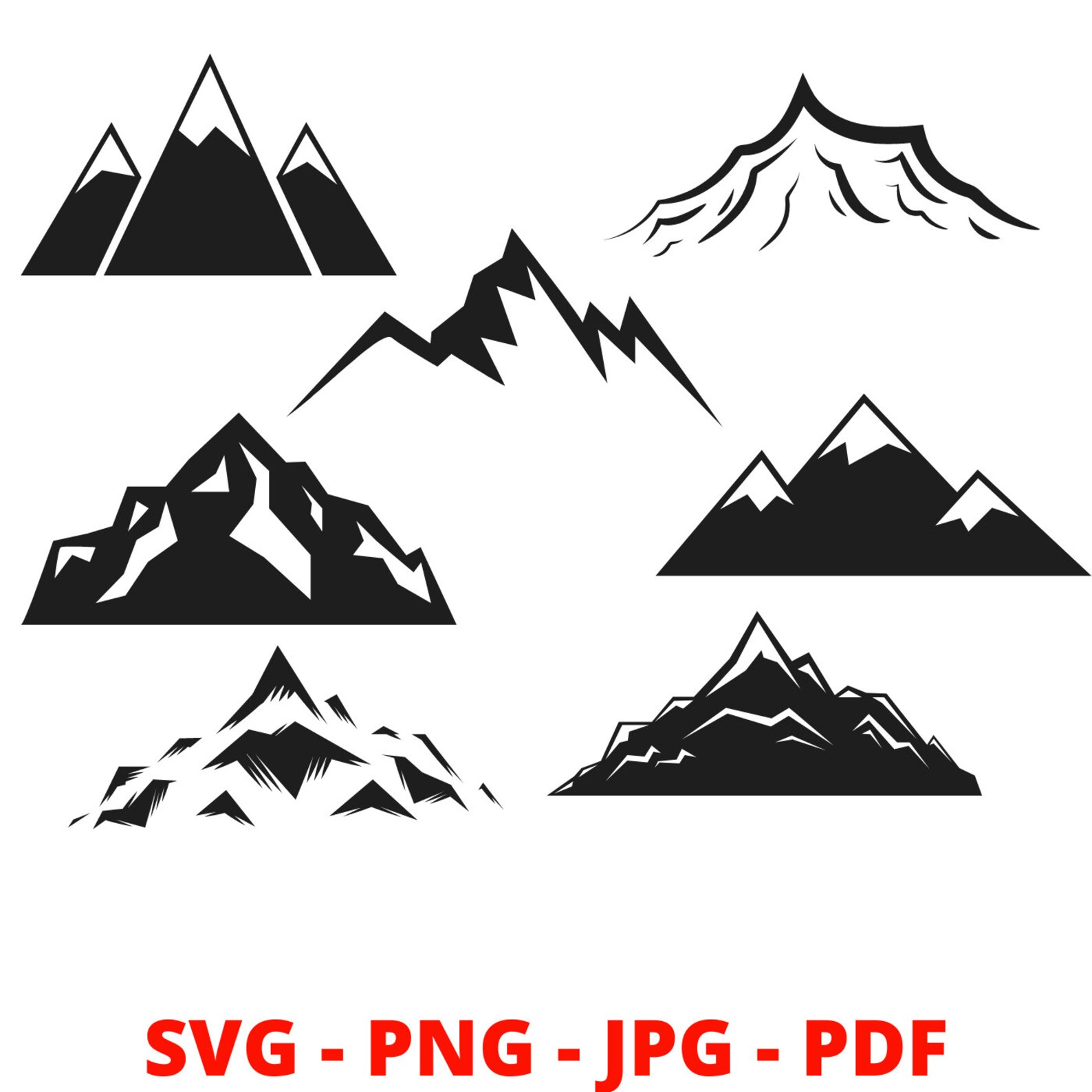 Mountain SVG | Cut Files for Cricut | Mountains SVG | for Silhouette ...
