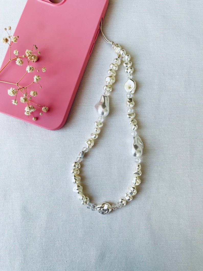 Baroque Pearl Phone Straps Baroque Pearl Phone Charms Cute - Etsy