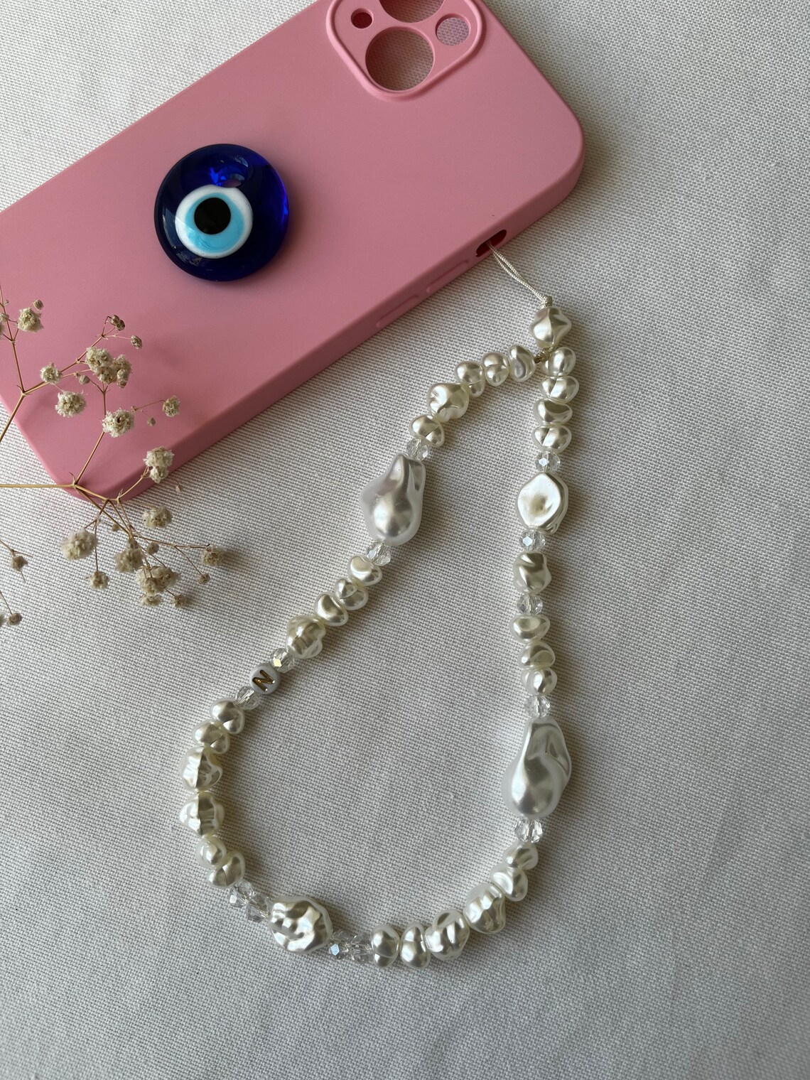 Baroque Pearl Phone Straps Baroque Pearl Phone Charms Cute - Etsy