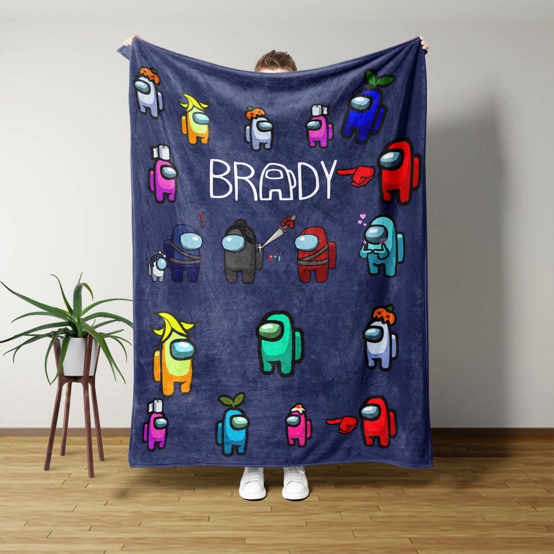 Personalized Blanket, Custom Gift, Among Game Blanket, Birthday Gift ...