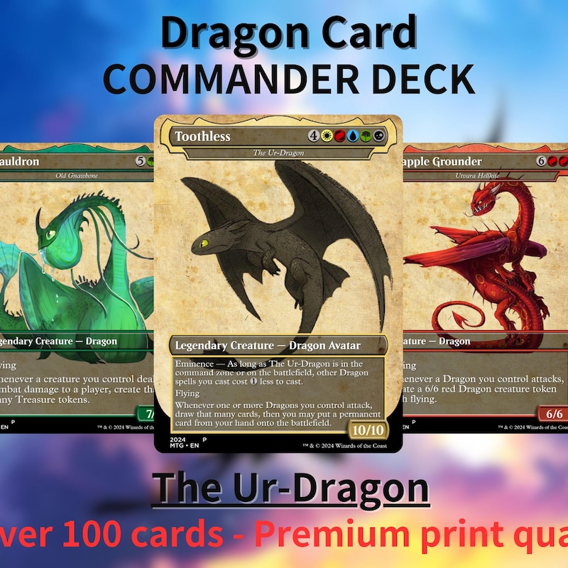 Httyd Deck of Dragons Cards - Etsy